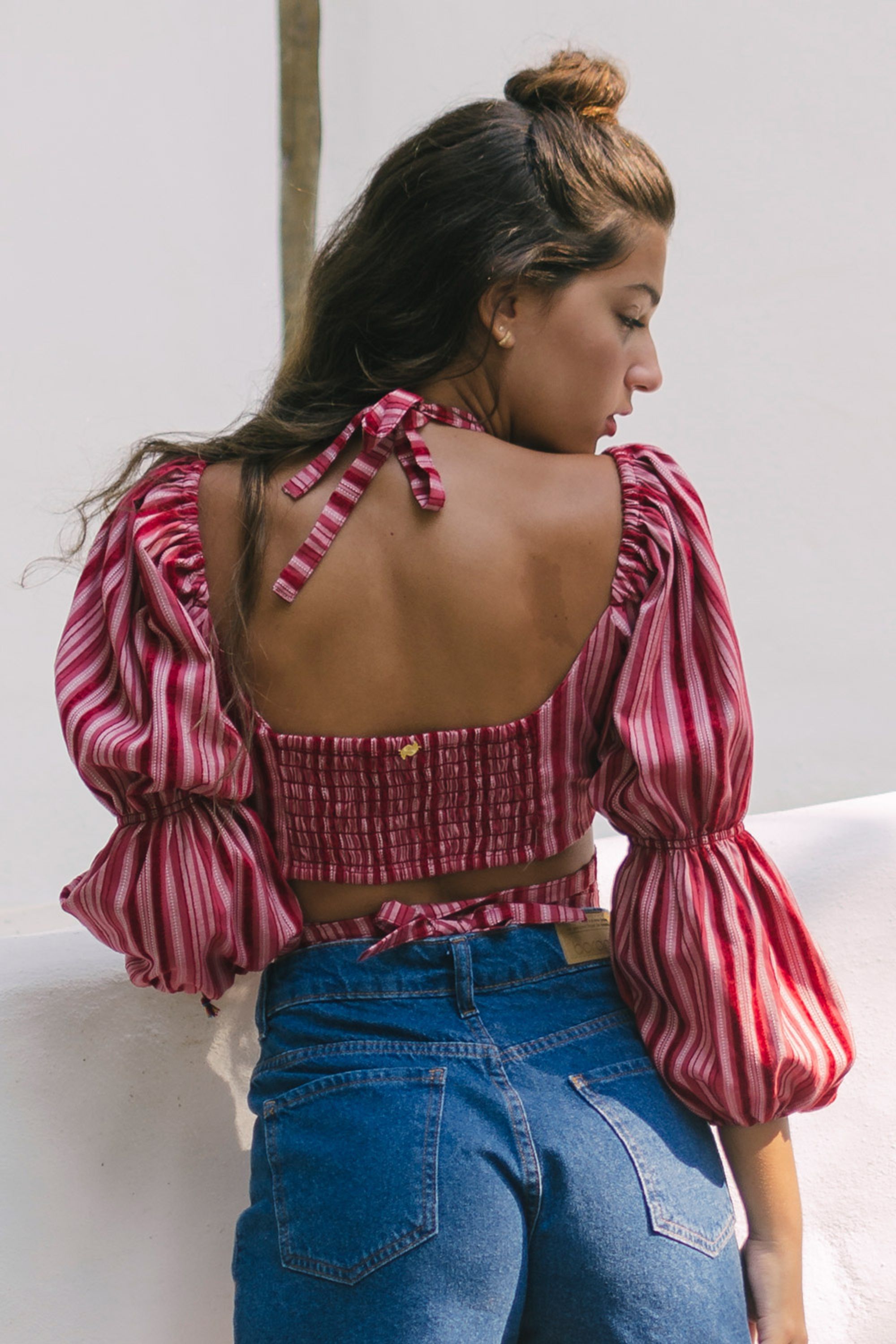 cropped boho bordô - Borana